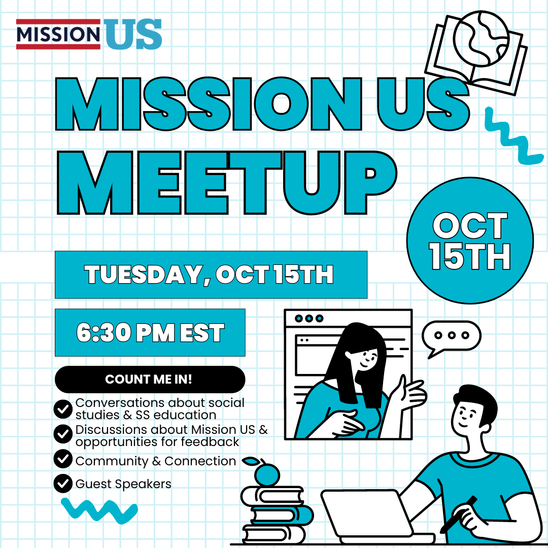First Mission US Monthly Meetup on 10/15! - MissionUS